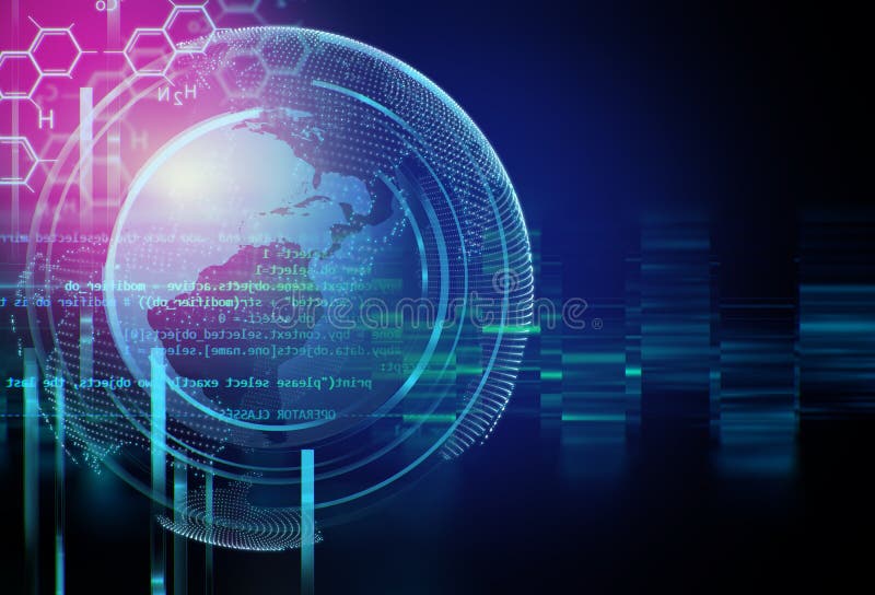 Digital Code Number Abstract Technology Background Stock Illustration - Illustration of grid ...