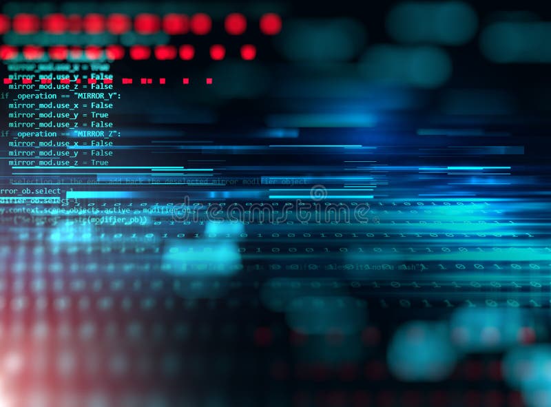 Digital Code Number Abstract Technology Background Stock Illustration ...