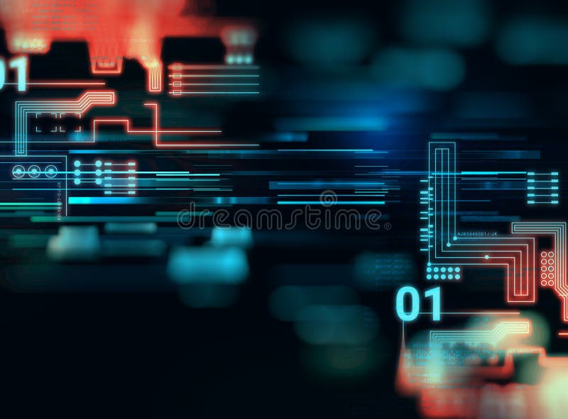 Digital Code Number Abstract Technology Background Stock Illustration ...