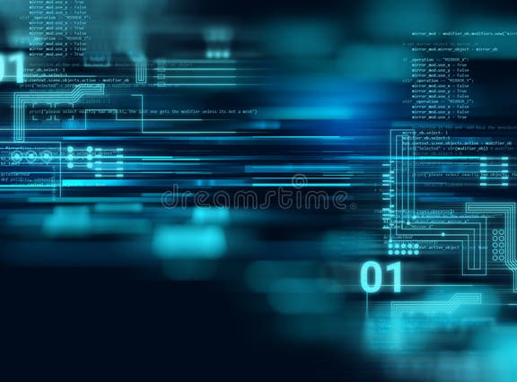 Digital Code Number Abstract Technology Background Stock Illustration ...