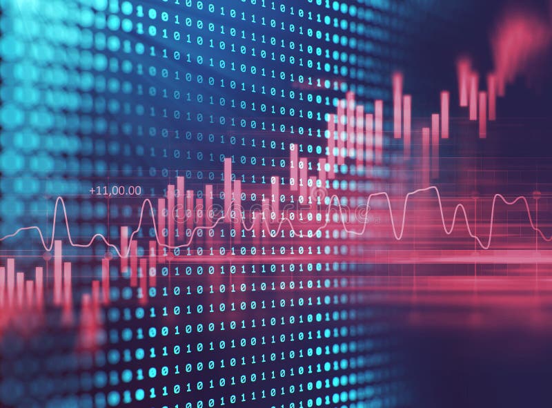 Digital Code Number Abstract Technology Background Stock Illustration ...