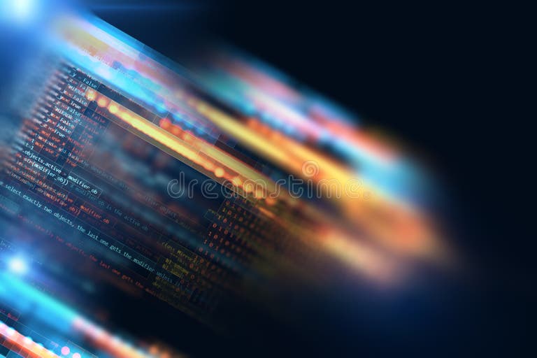 Digital Code Number Abstract Technology Background Stock Illustration ...