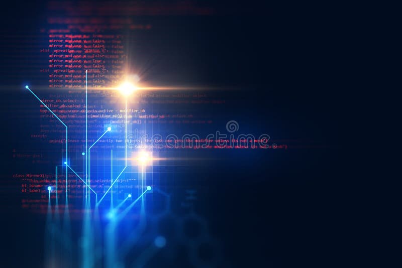 Digital Code Number Abstract Technology Background Stock Illustration ...