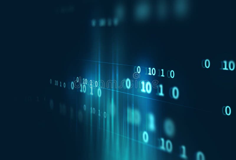 Digital Code Number Abstract Technology Background Stock Illustration ...