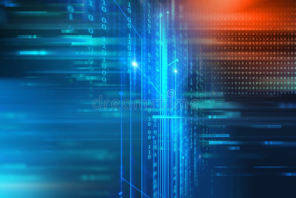 Digital Code Number Abstract Technology Background Stock Illustration ...