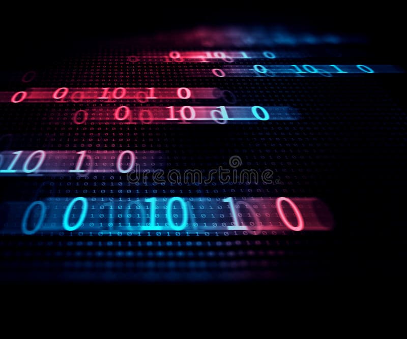 Digital Code Number Abstract Technology Background Stock Illustration ...