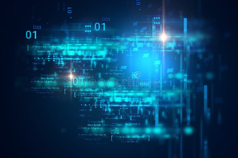 Digital Code Number Abstract Technology Background Stock Illustration ...