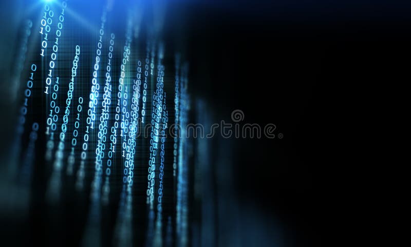 Digital Code Number Abstract Technology Background Stock Illustration - Illustration of light ...