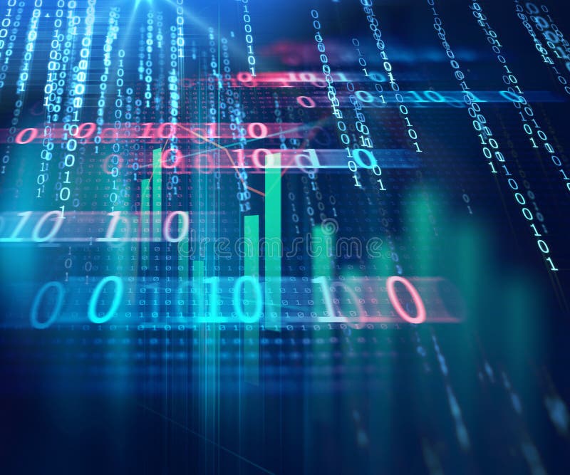 Digital Code Number Abstract Technology Background Stock Illustration ...