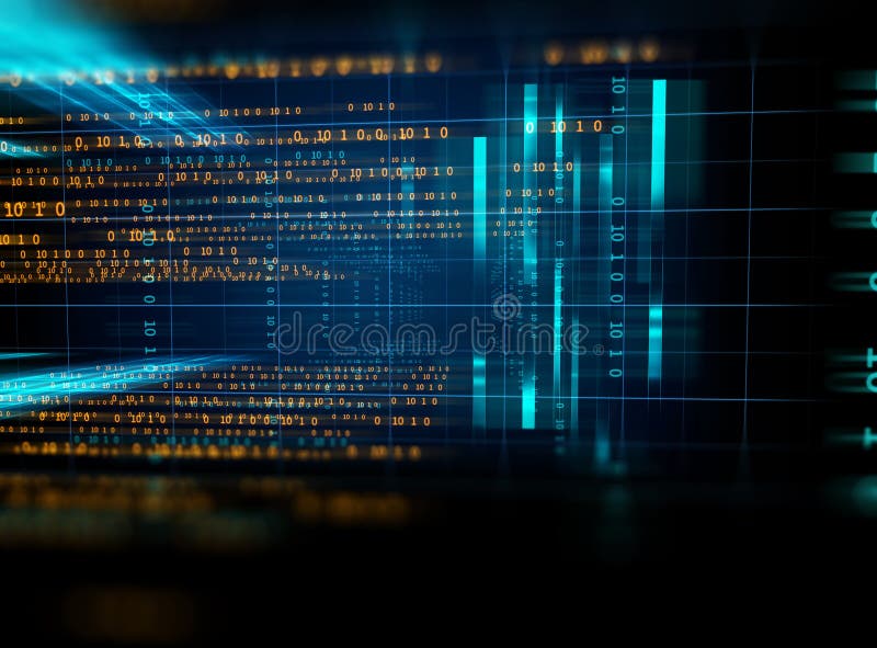 Digital Code Number Abstract Technology Background Stock Illustration - Illustration of creative ...