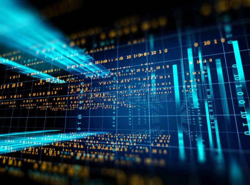 Digital Code Number Abstract Technology Background Stock Illustration ...