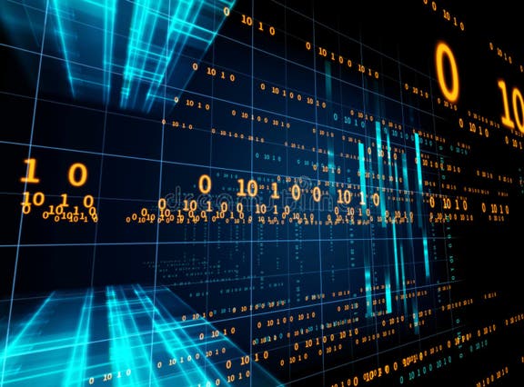 Digital Code Number Abstract Technology Background Stock Illustration ...