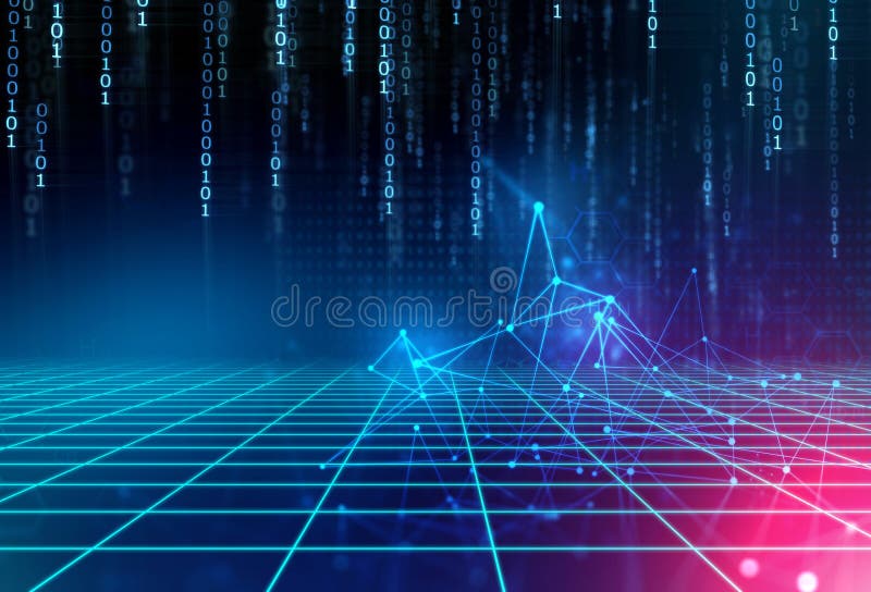 Digital Code Number Abstract Technology Background Stock Illustration ...