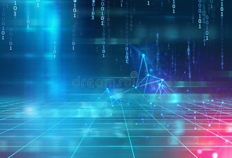 Digital Code Number Abstract Technology Background Stock Illustration ...