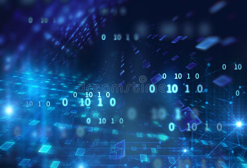 Digital Code Number Abstract Technology Background Stock Illustration - Illustration of ...