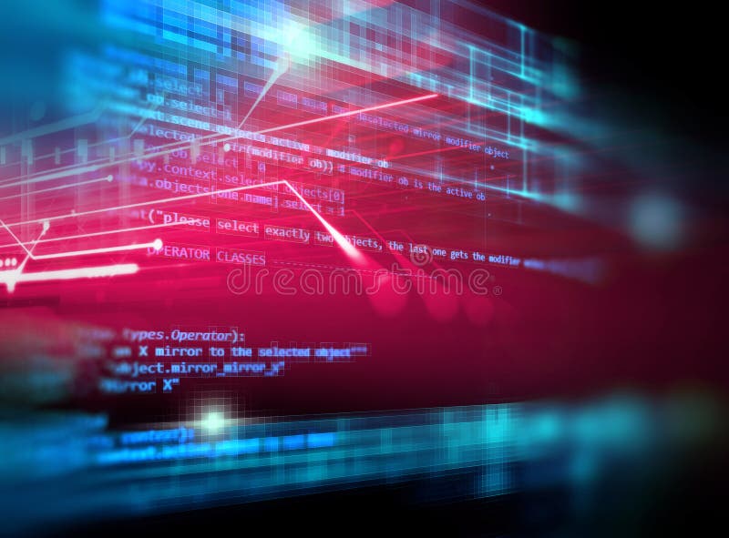 Digital Code Number Abstract Technology Background Stock Illustration ...