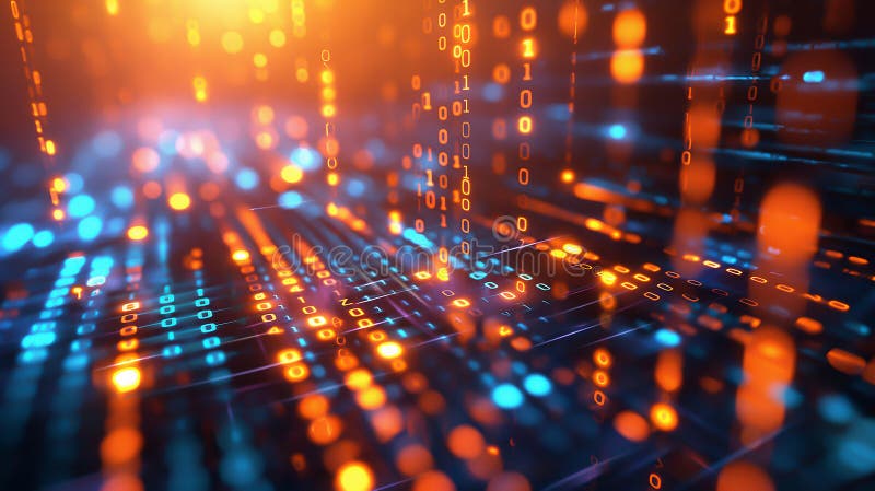 Digital code number 0 , 1 stock illustration. Illustration of technology - 320454575