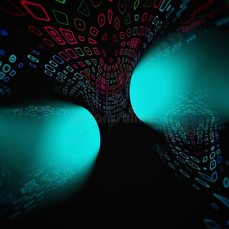 Digital code torus stock illustration. Illustration of line - 229723995