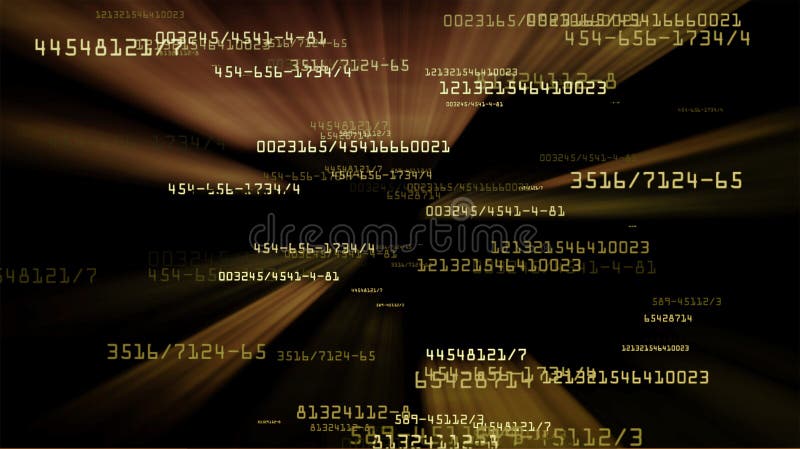 Digital Codes Flowing on Light Rays Background Stock Illustration ...