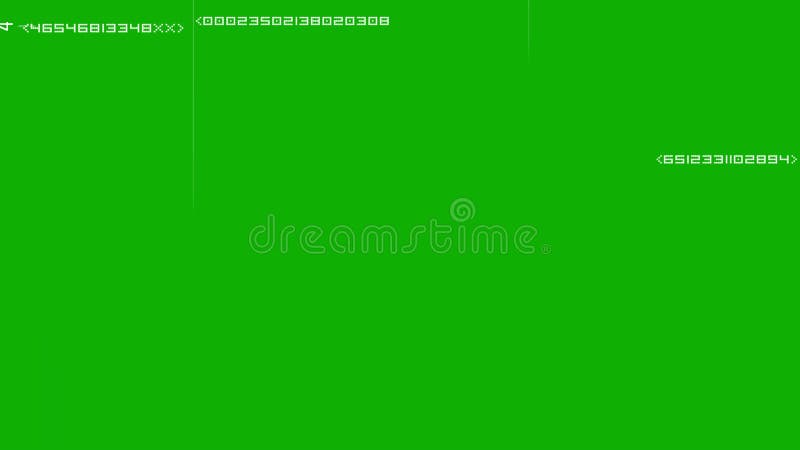 Digital Coding Motion Graphics with Green Screen Background Stock ...