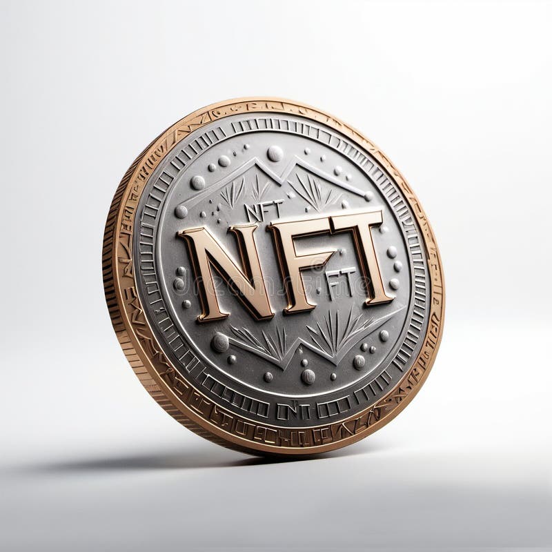 Digital coin NFT - 002 stock illustration. Illustration of advertising ...