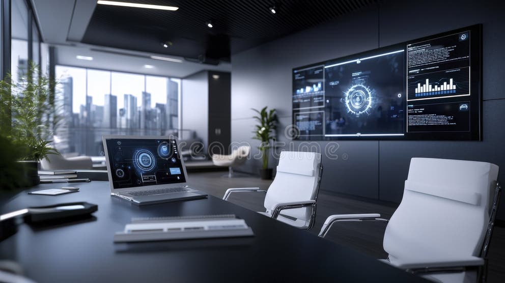 Digital Collaboration Room with Professionals Utilizing Technology ...