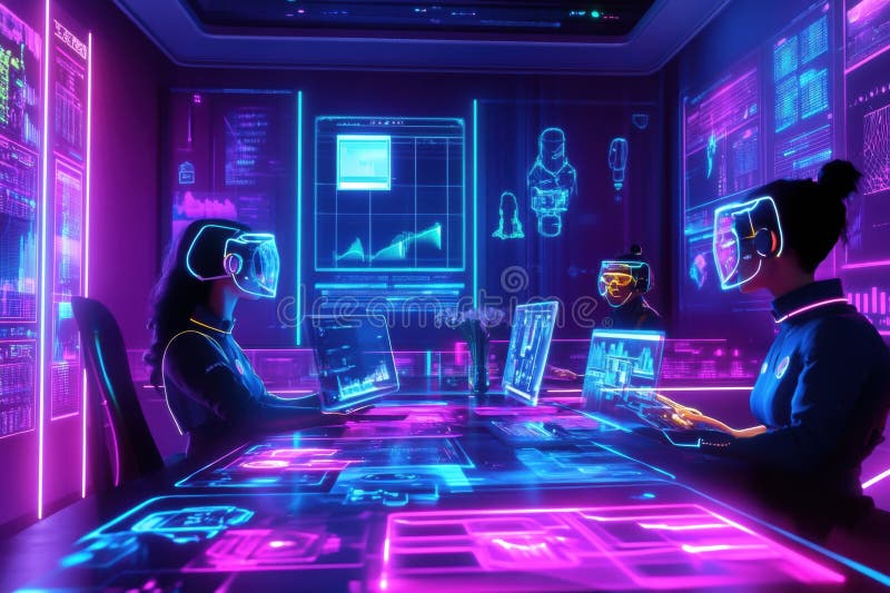 Digital Collaboration Takes Place in a Vibrant Workspace with Virtual ...