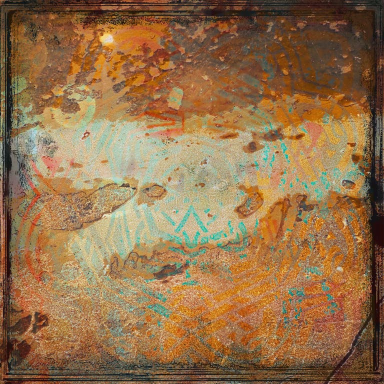 Digital Collage Background with Different Rusty Textures Stock Photo ...