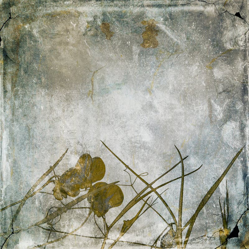 Digital Collage Background with Some Flower Elements and Different ...