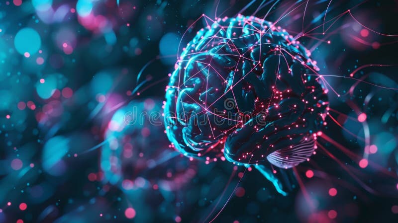 A Digital Collage of Brain Scans Merged with Blockchain Symbols ...