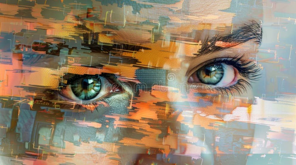 A Digital Collage Featuring a Blend of Recognizable Faces and Distorted ...