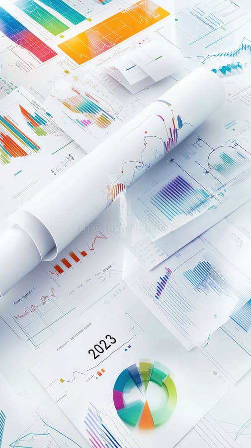 Digital Collage Featuring Financial Charts and Graphs Representing ...