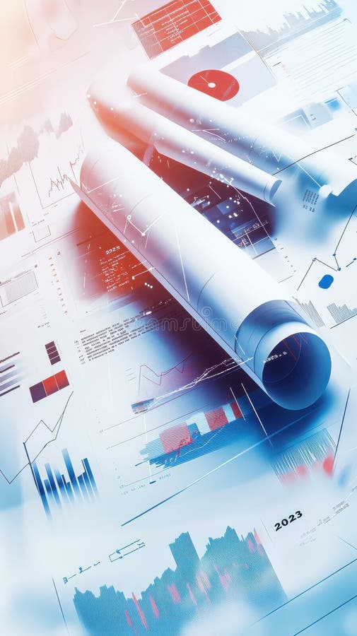 Digital Collage Featuring Financial Charts and Graphs Representing ...