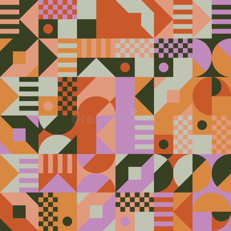 Digital Collage Graphics Pattern Made with Generative Art Elements and ...