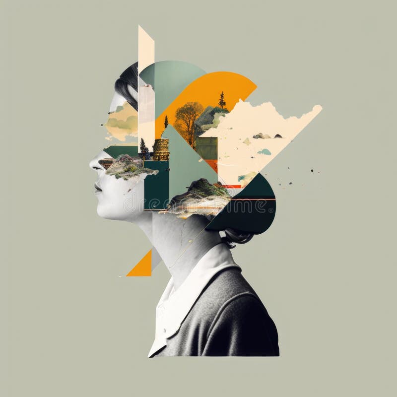 Digital Collage Modern Art of Human Emotions, Creative Inspired ...