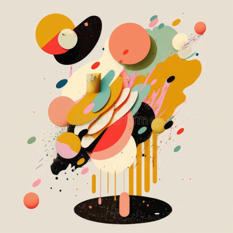 Digital Collage Modern Art of Human Emotions, Joyful Exuberant Ecstatic ...