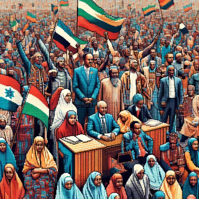 Digital Collage Pixel Art a Digital Collage of Differ Stock ...