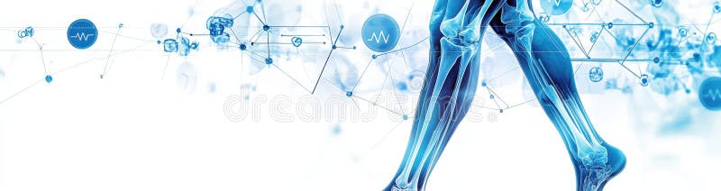 Digital Collage of X-ray Images Depicting Human Legs with Abstract ...