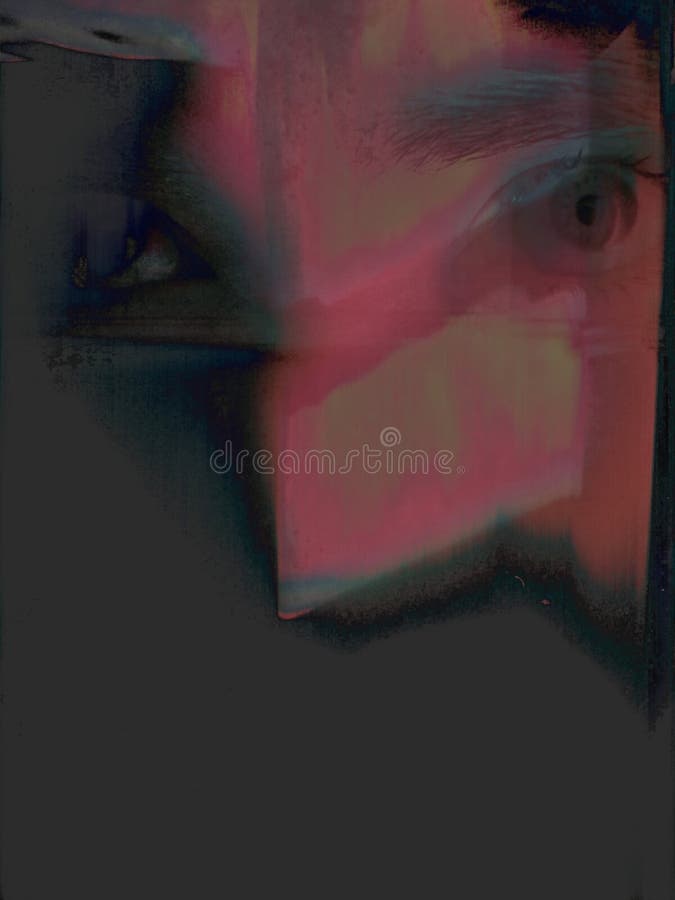 Digital Collage and Special Processing. Abstract Art. Eyes, Overlay ...