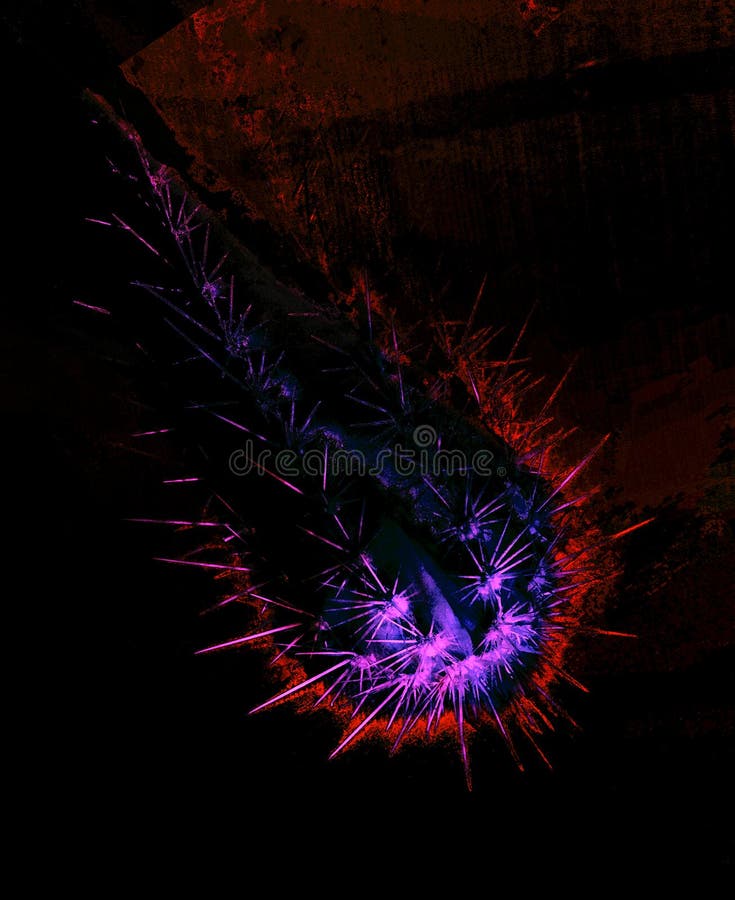 Digital Collage and Special Processing. Fist Full of Spikes. Horror ...