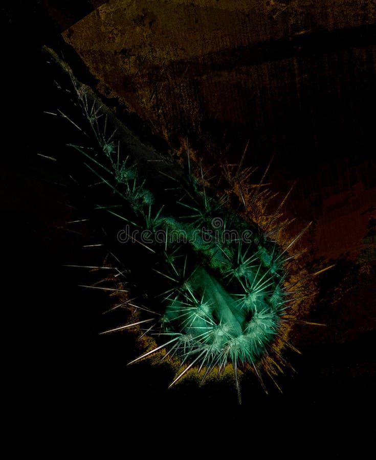 Digital Collage and Special Processing. Fist Full of Spikes. Horror ...