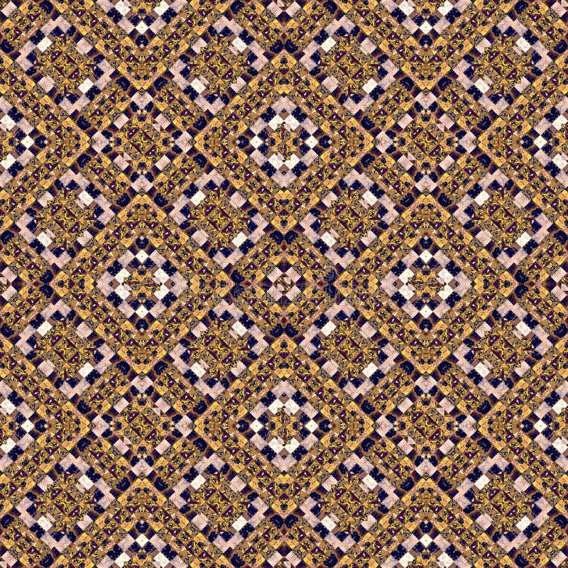 Grunge Mosaic Check Seamless Pattern Stock Illustration - Illustration ...