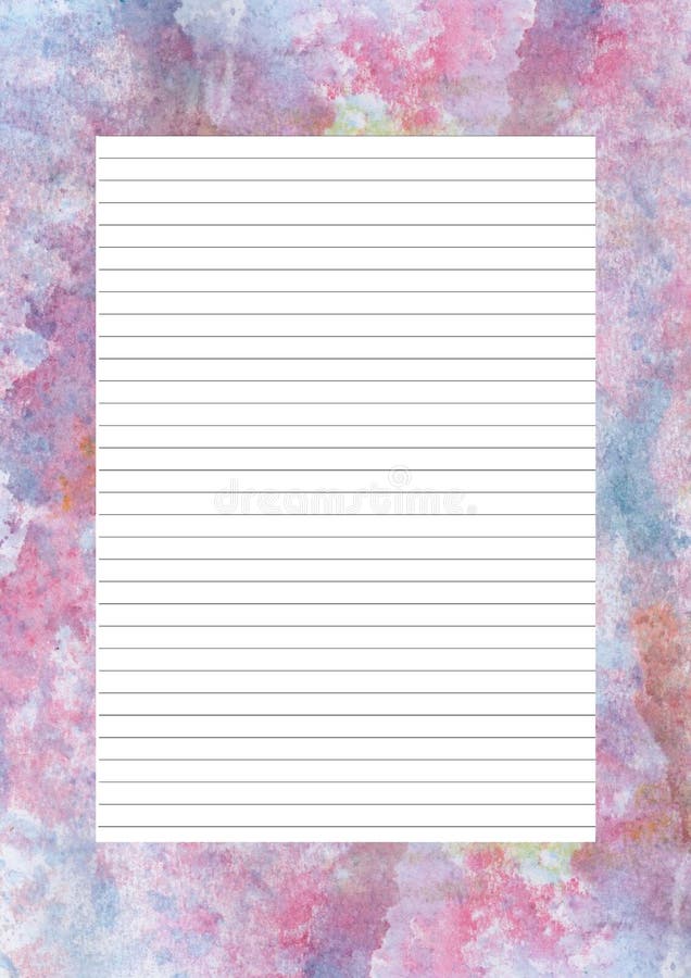 Digital Colorful Modern Letter Printable Paper Design. Elegant Graphic ...