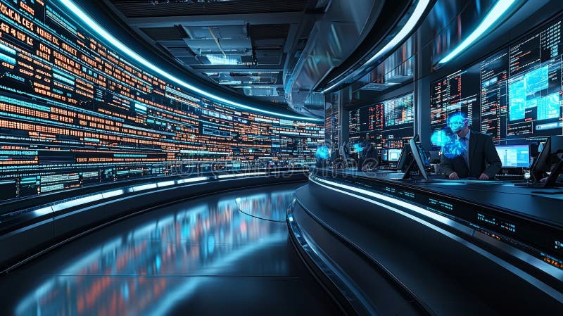 Digital Command Center stock illustration. Illustration of command ...