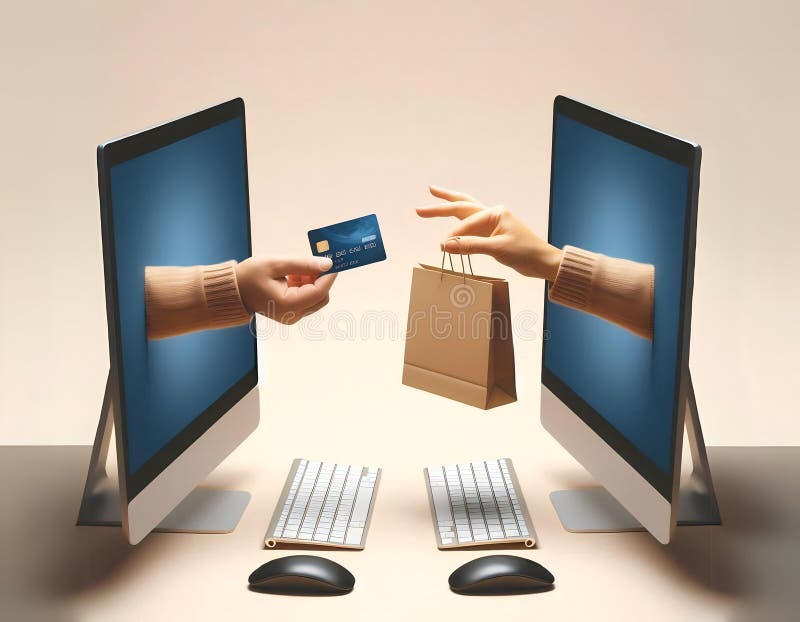 Digital Commerce: the Future of Online Transactions Stock Image - Image ...