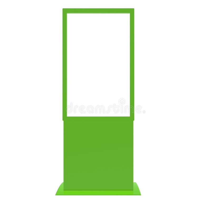 Digital Commercial Displays in 3D Rendered Scene Stock Illustration ...