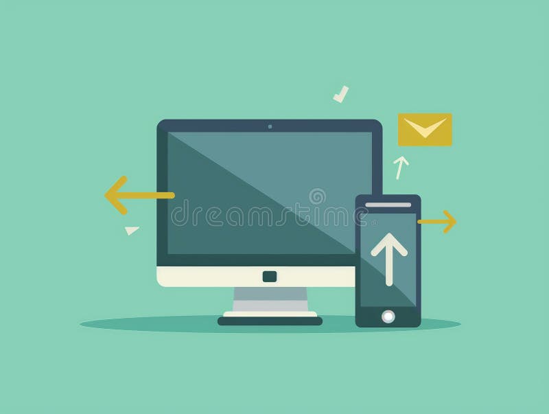 Digital Communication Concept Stock Illustration - Illustration of ...