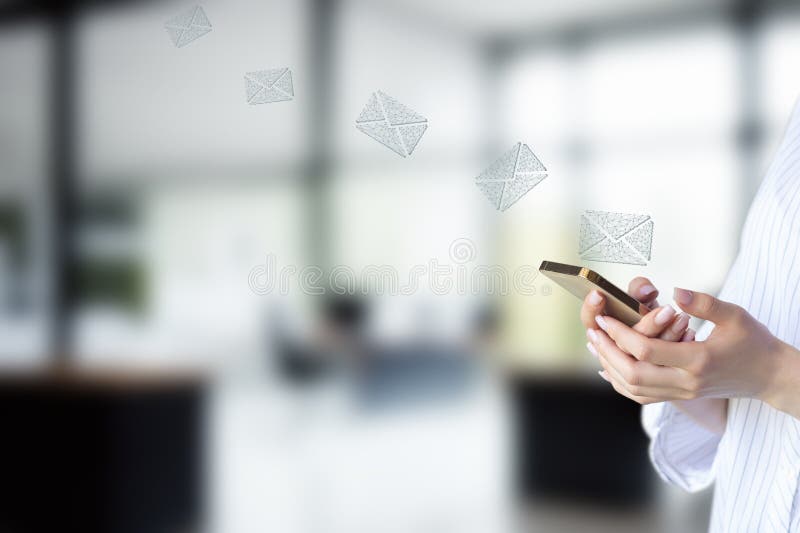 Digital Communication and Correspondence on the Network Stock Image ...