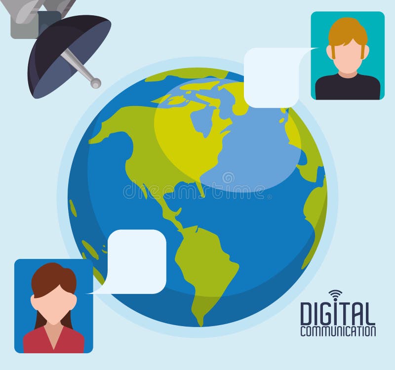 Digital Communication Design Stock Vector - Illustration of equipment ...