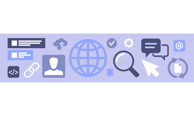 Digital Communication Design Concept, Web, Online Business Network ...